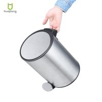 China Custom Make Jobs Pedal Bin Soft Close Stainless Steel Waste Bin Rolling Cover Type for Household Bathroom Kitchen Trash Can for sale