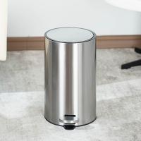 China Rolling Cover Type Jobs Pedal Bin Soft Close Stainless Steel Waste Bin for Bathroom and Kitchen for sale