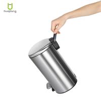 China Household Bathroom Kitchen Stainless Steel Pedal Trash Can with Soft Close and Big Capacity Rolling Cover Type for sale