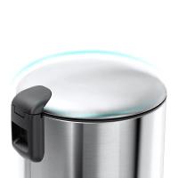 China Sustainable Stainless Steel Pedal Bin for Kitchen Bathroom Waste Bin Trash Bin Dustbin Thin Lid Soft Close Metal Trash Can for sale