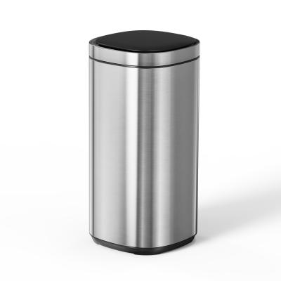 China 12L 30L 40L 50L Big Capacity Household Stainless Steel Smart Sensor Bin Automatic Trash Can with Battery Power for sale