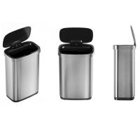 China Smart Sensor Automatic 20L 16L Square Touchless Stainless Steel Sensor Trash Bin Intelligent with Batteries Required Yes for sale