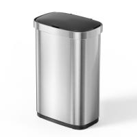 China Smart Sensor Automatic 20L 16L Square Touchless Stainless Steel Sensor Trash Bin Intelligent with Batteries Required Yes for sale