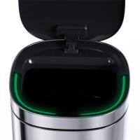 China Home Rolling Cover Type Intelligent Contactless Family Sensor Stainless Steel Dustbin Can Waterproof Automatic Smart Trash Bin for sale