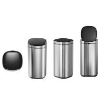 China Home Rolling Cover Type Intelligent Contactless Family Sensor Stainless Steel Dustbin Can Waterproof Automatic Smart Trash Bin for sale
