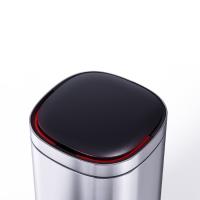 China Home Rolling Cover Type Intelligent Contactless Family Sensor Stainless Steel Dustbin Can Waterproof Automatic Smart Trash Bin for sale
