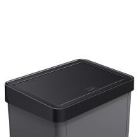 China High Capacity Stainless Steel Trash Can 34.2*24.2*57cm Warrior Series 40L with Detachable Hand Press and Rolling Cover for sale