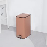 China Square 11.5L Stainless Steel Soft Close Pedal Trash Bin for Living Room Office and Kitchen for sale