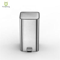 China Square 11.5L Stainless Steel Soft Close Pedal Trash Bin for Living Room Office and Kitchen for sale