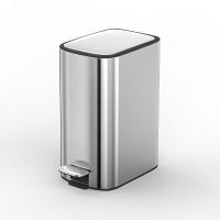 China Square 11.5L Stainless Steel Soft Close Pedal Trash Bin for Living Room Office and Kitchen for sale
