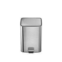 China 18L Stainless Steel Soft Close Square Pedal Trash Bin for Living Room and Office Foot Pedal Structure for sale