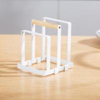 China Kitchen Organiser Standing Type Kitchen Organizer Kitchen Cutting Board Rack Multi-Size Cutting Board Holder for sale