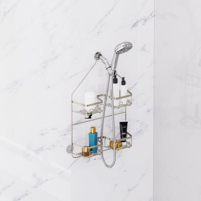 China Hanging Bathroom Organizer Shower Shelf for Inside Shower No Drilling Racks Over Showerhead Rack Shower Caddy for sale