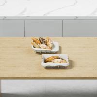 China Dinner Roll Baskets For Serving Fruit Bowl Basket Storage For Kitchen Table Metal Wire Bread Basket for sale