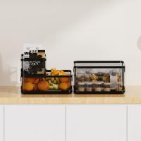 China Mesh Steel Storage Baskets Organizer Containers For Home Cabinet Pantry Closet Kitchen Fridge Fruit Makeup Metal Wire Basket for sale