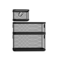 China Mesh Steel Storage Baskets Organizer Containers For Home Cabinet Pantry Closet Kitchen Fridge Fruit Makeup Metal Wire Basket for sale