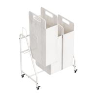 China 3 Division KD Structure Metal Wire Laundry Basket With Wheels Laundry Hamper for sale