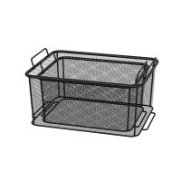 China Mesh Steel Storage Baskets Organizer Containers For Home Cabinet Pantry Closet Kitchen Fridge Fruit Makeup Metal Wire Basket for sale