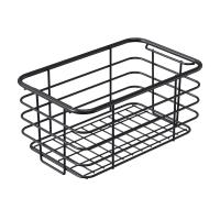 China Household Storage Baskets For Home Cabinet Pantry Closet Kitchen Fridge Fruit Makeup Metal Wire Basket for sale