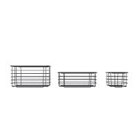 China Household Storage Baskets For Home Cabinet Pantry Closet Kitchen Fridge Fruit Makeup Metal Wire Basket for sale