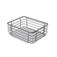 China Household Storage Baskets For Home Cabinet Pantry Closet Kitchen Fridge Fruit Makeup Metal Wire Basket for sale