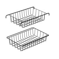 China KD Structure Iron Metal Wire Laundry Basket With Wheels Utility 2 Division Big Capacity Laundry Hamper for sale