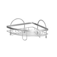 China Multifunctional Free Standing Bathroom Organizer Stainless Steel Countertop Bathroom Rack Corner Rack for sale