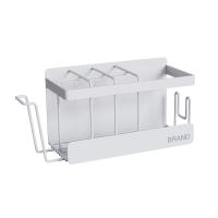 China No Drilling Household Magnetic Attraction Shower Rack With Towel Holder Bathroom Organizer Wall Mounted Toothbrush Holder for sale