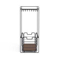 China 2 Tiers Standing Type Wood Element Mdf Modern Design Household Multifunctional Stylish Metal Kitchen Organizer for sale