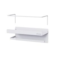 China Shower Rack With Towel Holder No Drilling Magnetic Attraction Bathroom Organizer Wall Mounted Shower Caddy for sale