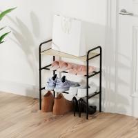 China Household Standing Bamboo Metal Storage Rack Shoe Cabinet Multi-layer Simple Shoe Rack Organizer for sale