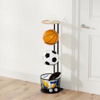 China Household Multifunction Porch Organizer Behind Door Sports Equipment Storage Rack Ball Rack for sale