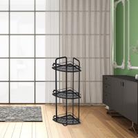 China Premium Bathroom Organizer Suction Cup Iron Wire Rack Stainless Steel No Drilling Wall Mounted Shower Caddy for sale