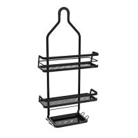 China Stylish Bathroom Organizer Hanging Iron Wire Rack Stainless Steel Wall Mounted Faucet Shower Caddy for sale