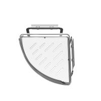 China Stylish Metal Bathroom Organizer Suction Cup Iron Wire Rack Stainless Steel No Drilling Wall Mounted Shower Caddy for sale