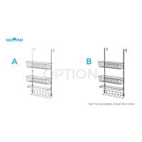 China Over Door Hooks  Metal Wire Basket Bathroom Disassembly Over Door Hook Hanger for sale