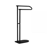 China Standing Household Bathroom Metal FOLDABLE Compact Freestanding Hand Towel Holder for sale