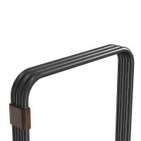 China Foldable Removable Rectangle Household Bathroom Metal FOLDABLE Compact Freestanding Towel Holder for sale