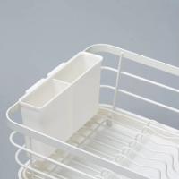 China Durable Dish Rack Kitchen Organization With Drain Tray And Utensil Holder for sale