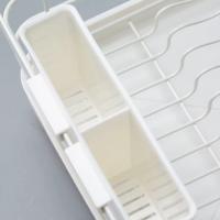 China Durable Dish Rack Kitchen Organization With Drain Tray And Utensil Holder for sale