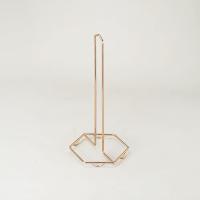 China Decorative Paper Holder Stand Rack For Home Office Library Creative Copper Powder Coated Kitchen Towel Holder for sale