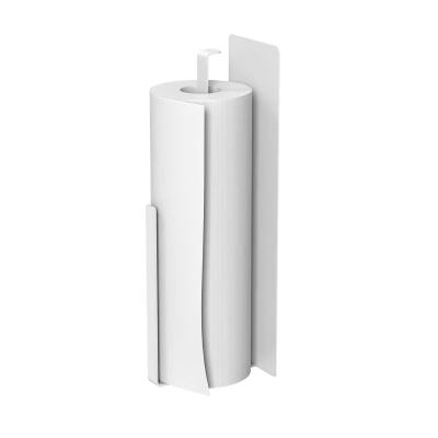 China Household Magnetic Attraction Kitchen Organizer No Drilling Wall Mounted Tissue Holder Kitchen Paper Holder for sale