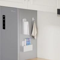 China Household Magnetic Attraction Kitchen Organizer No Drilling Wall Mounted Tissue Holder Kitchen Paper Holder for sale
