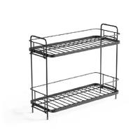 China 2 Tier Spice Rack Organiser Holder Kitchen Racks Storage Metal Rack Kitchen Counter Storage Season for sale