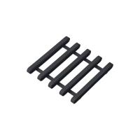 China Black Powder Coated Square Shape Top Fancy Metal Trivet Home Decorative Iron Wire Trivet for sale