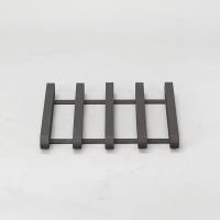 China Black Powder Coated Square Shape Top Fancy Metal Trivet Home Decorative Iron Wire Trivet for sale