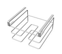 China Over Cabinet Iron Wire Pot Lid Holder And Wine Rack For Kitchen Pantry for sale