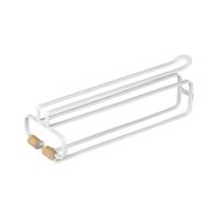 China Cup Shelf Under Cabinet Double Row Stemware Racks No Drilling Metal Wine Glass Storage Cup Organizer for sale