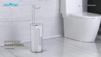China Bathroom Standing Paper Dispenser Toilet Tissue Paper Roll Storage Shelf Toilet Paper Holder for sale