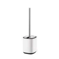 China Stainless Steel Flip Lid Toilet Brush And Holder For Household Toilet Cleaning Essentials for sale